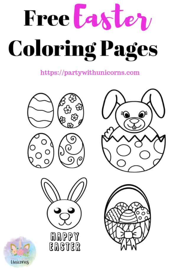Easter Coloring Sheets - Free Download - Party with Unicorns