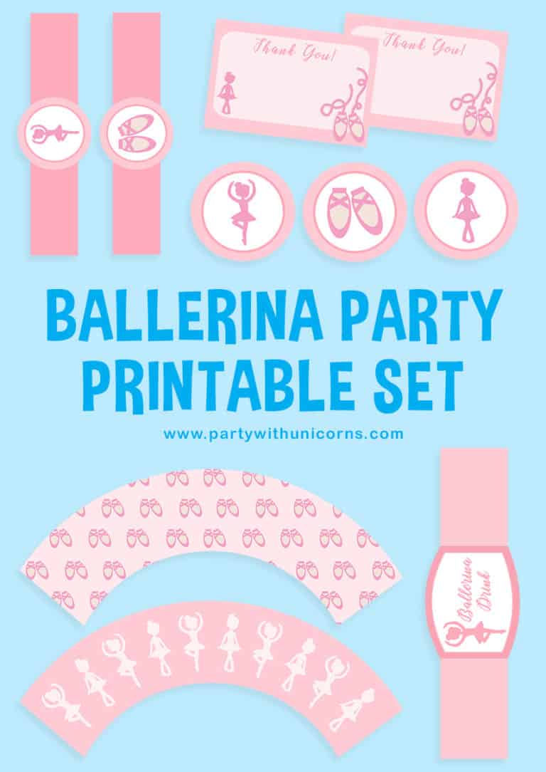 Free Ballet Party Printables - Free download - Party with Unicorns