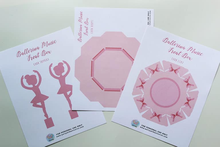 Ballerina Favor Boxes - Free Download - Party with Unicorns