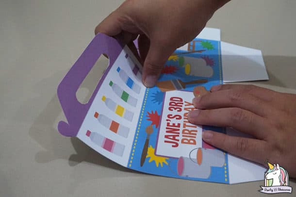 Art Party Favor Box - Free Printable - Party with Unicorns