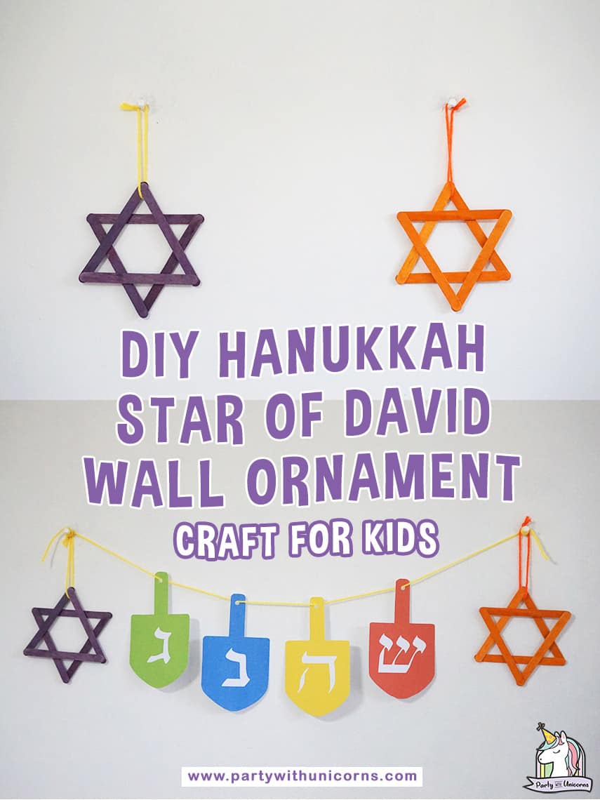DIY Hanukkah Star of David Craft for Kids - Party with Unicorns