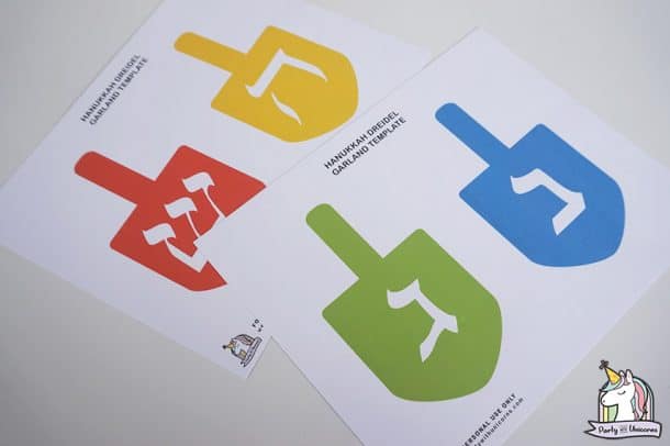 DIY Hanukkah Decoration - Dreidel Garland Craft for Kids - Party with ...