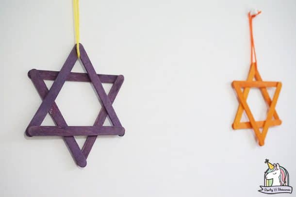 DIY Hanukkah Star of David Craft for Kids - Party with Unicorns