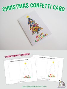 Christmas Confetti Card - Craft for Kids - Party with Unicorns