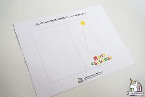 Christmas Confetti Card - Craft for Kids - Party with Unicorns