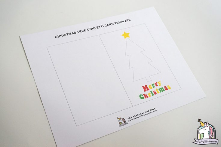 Christmas Confetti Card - Craft for Kids - Party with Unicorns