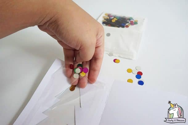 Christmas Confetti Card - Craft for Kids - Party with Unicorns