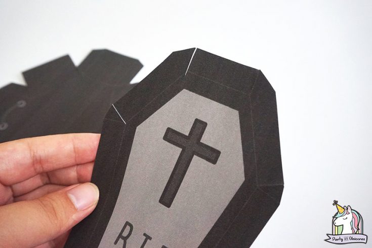 Free Halloween Coffin Favor Boxes Template - Party with Unicorns