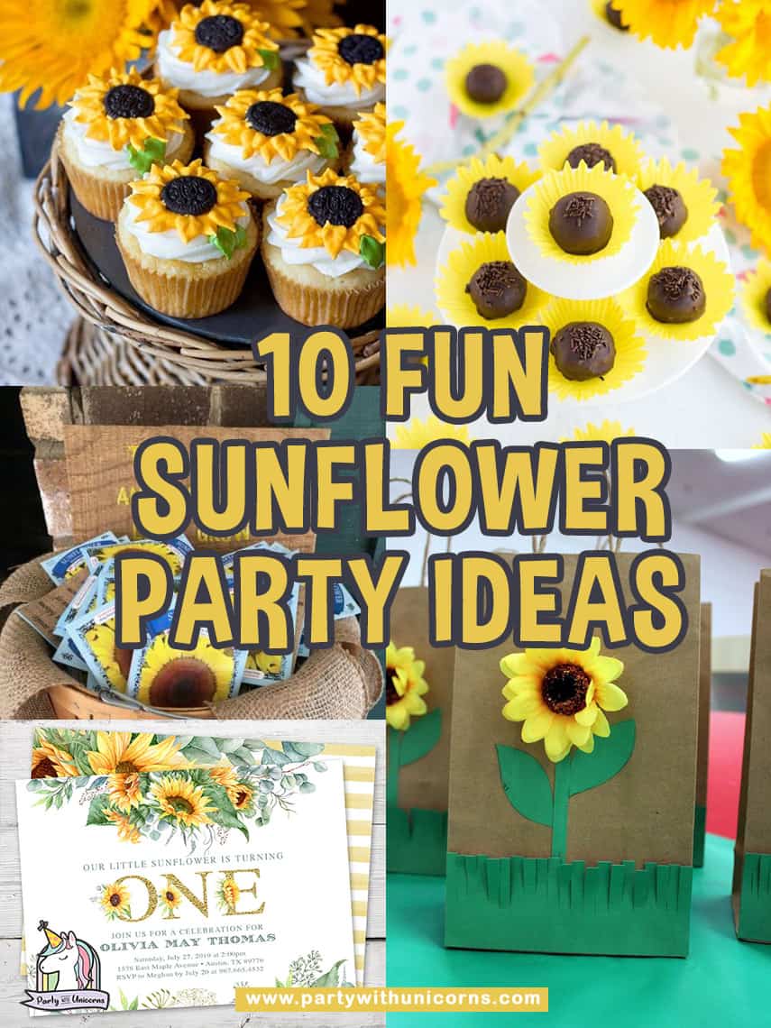 10 Fun Sunflower Party Ideas - Party with Unicorns