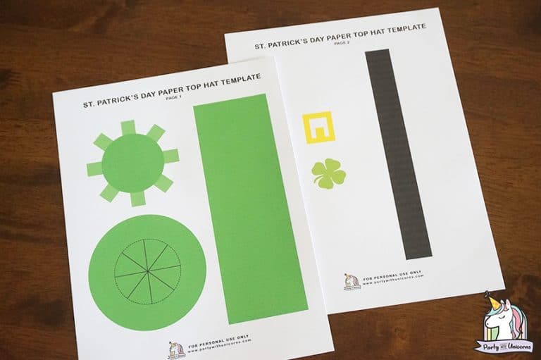 St. Patrick's Day Top Hat Craft for Kids - Party with Unicorns