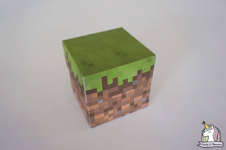 DIY Minecraft Favor Box - Party with Unicorns