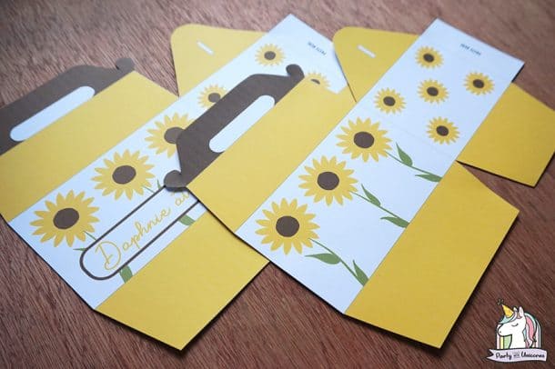 DIY Sunflower Favor Box - Party with Unicorns