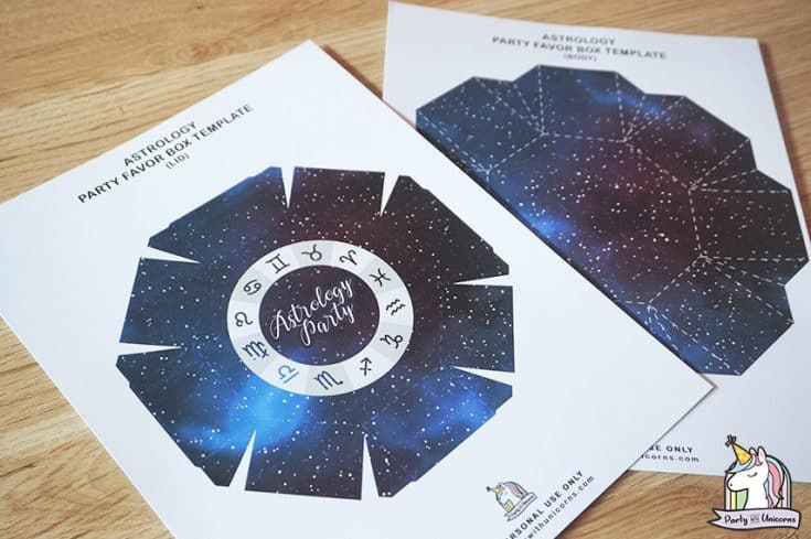 DIY Astrology Party Favor Box - Party with Unicorns