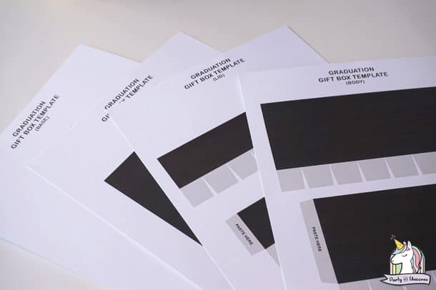 DIY Graduation Cap Gift Box - Free Download - Party with Unicorns