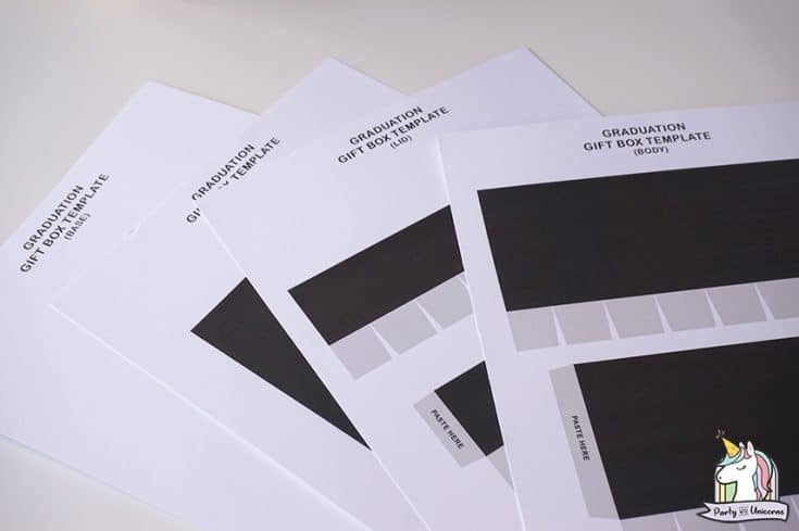 DIY Graduation Cap Gift Box - Free Download - Party with Unicorns