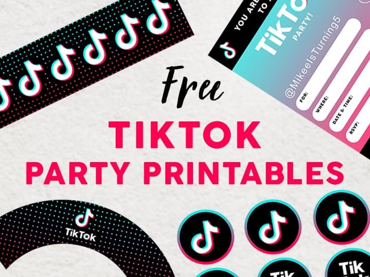 FREE TikTok Party Printables Party With Unicorns