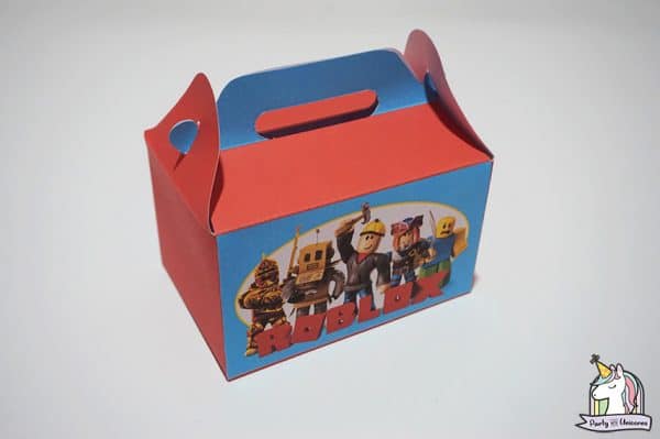 DIY Roblox Party Favor Box - Free Template - Party with Unicorns