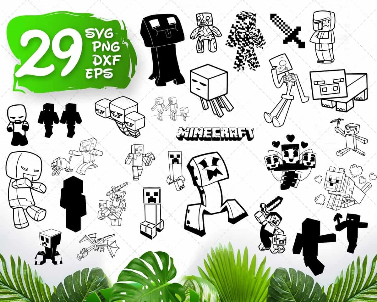 10 Fun Minecraft SVGs - Logo, Font, Creepers, and More!
