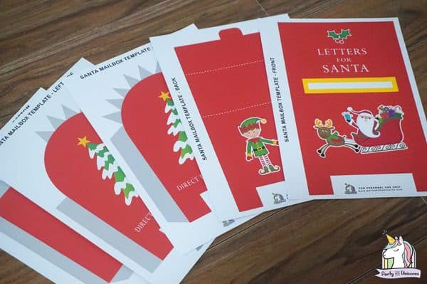 Printable Santa Mailbox for Kids - Free Download - Party with Unicorns
