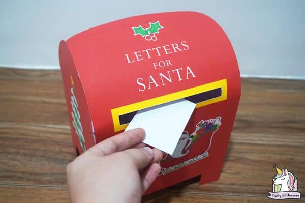 Printable Santa Mailbox for Kids - Free Download - Party with Unicorns