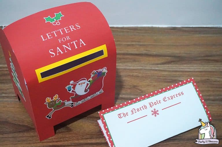 Printable Santa Mailbox for Kids - Free Download - Party with Unicorns