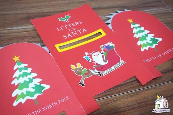Printable Santa Mailbox for Kids - Free Download - Party with Unicorns