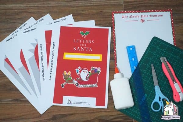 Printable Santa Mailbox for Kids - Free Download - Party with Unicorns
