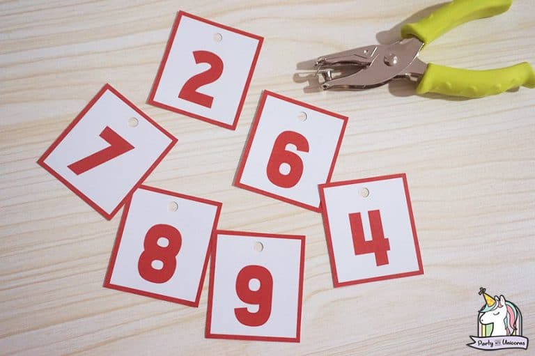 DIY Christmas Countdown Craft - Printable Template - Party with Unicorns