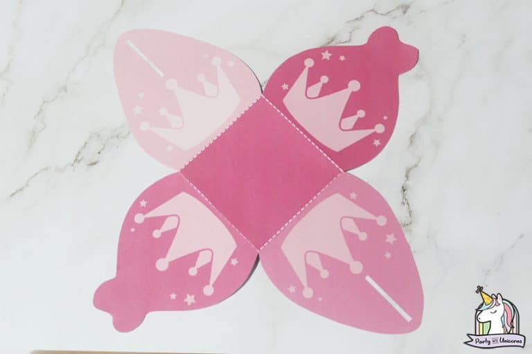 Princess Favor Box - Free Printable Template - Party with Unicorns