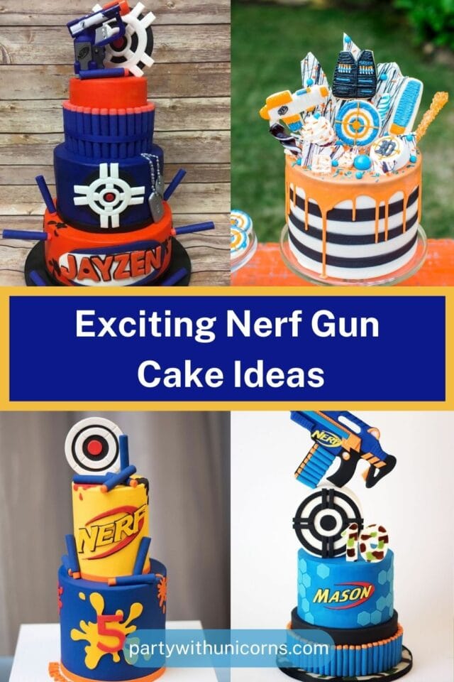 17 Exciting Nerf Gun Party Cake Ideas - Party with Unicorns